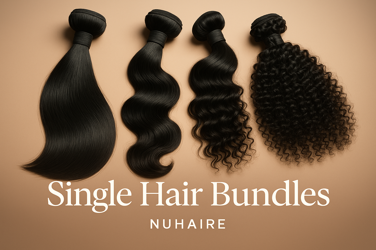 Premium Single Hair Bundles - Natural Human Hair Extensions - NuHaire